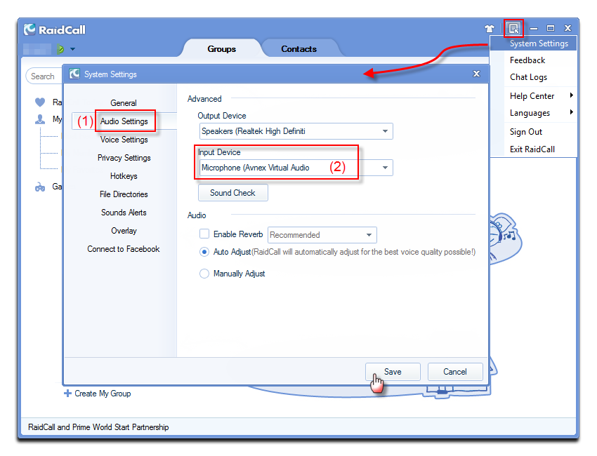 Change voice while using Raidcall with VCSD 8.0 - Audio4fun Support Center